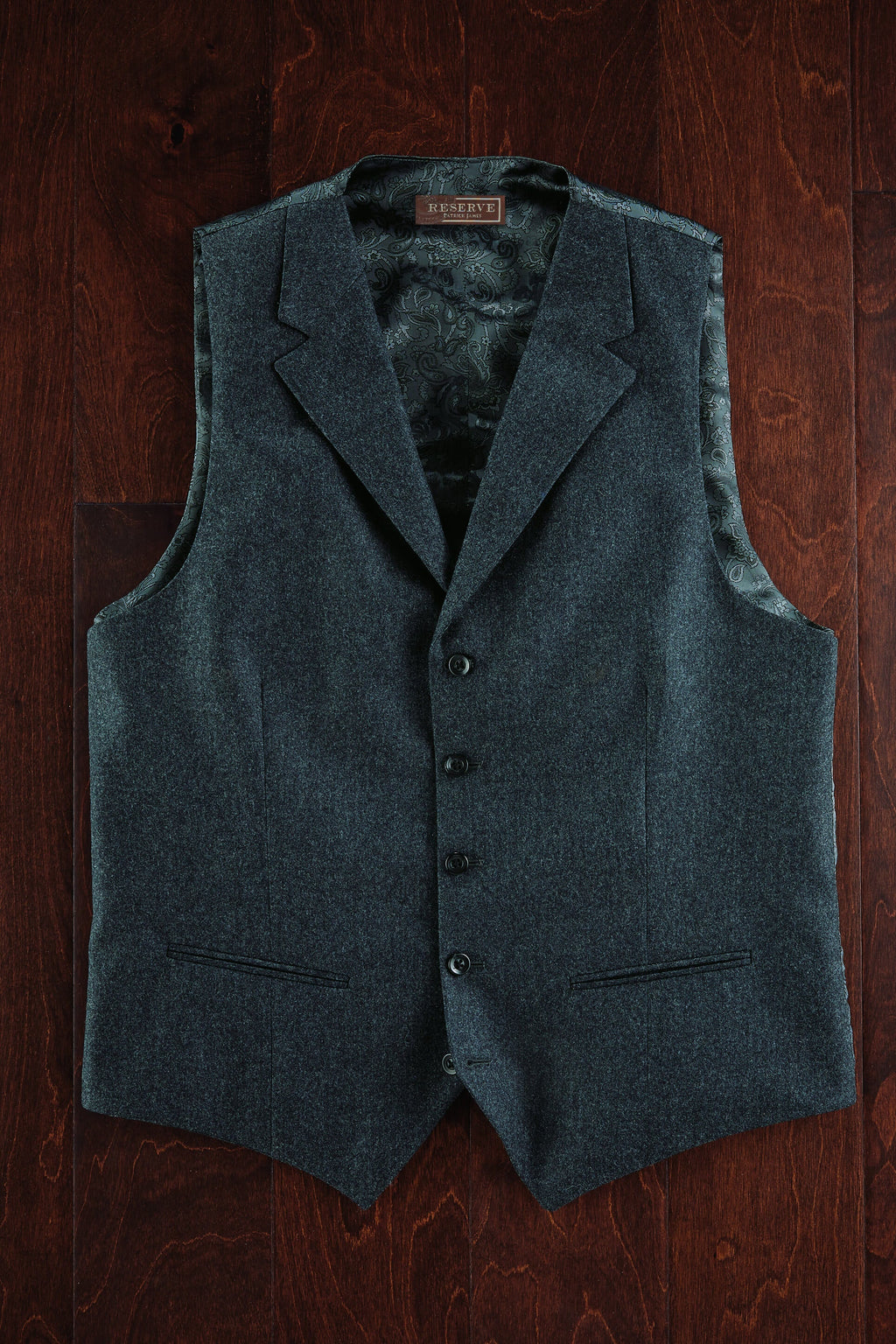 Reserve Barberis Lapel 5 Button Vest – Patrick James