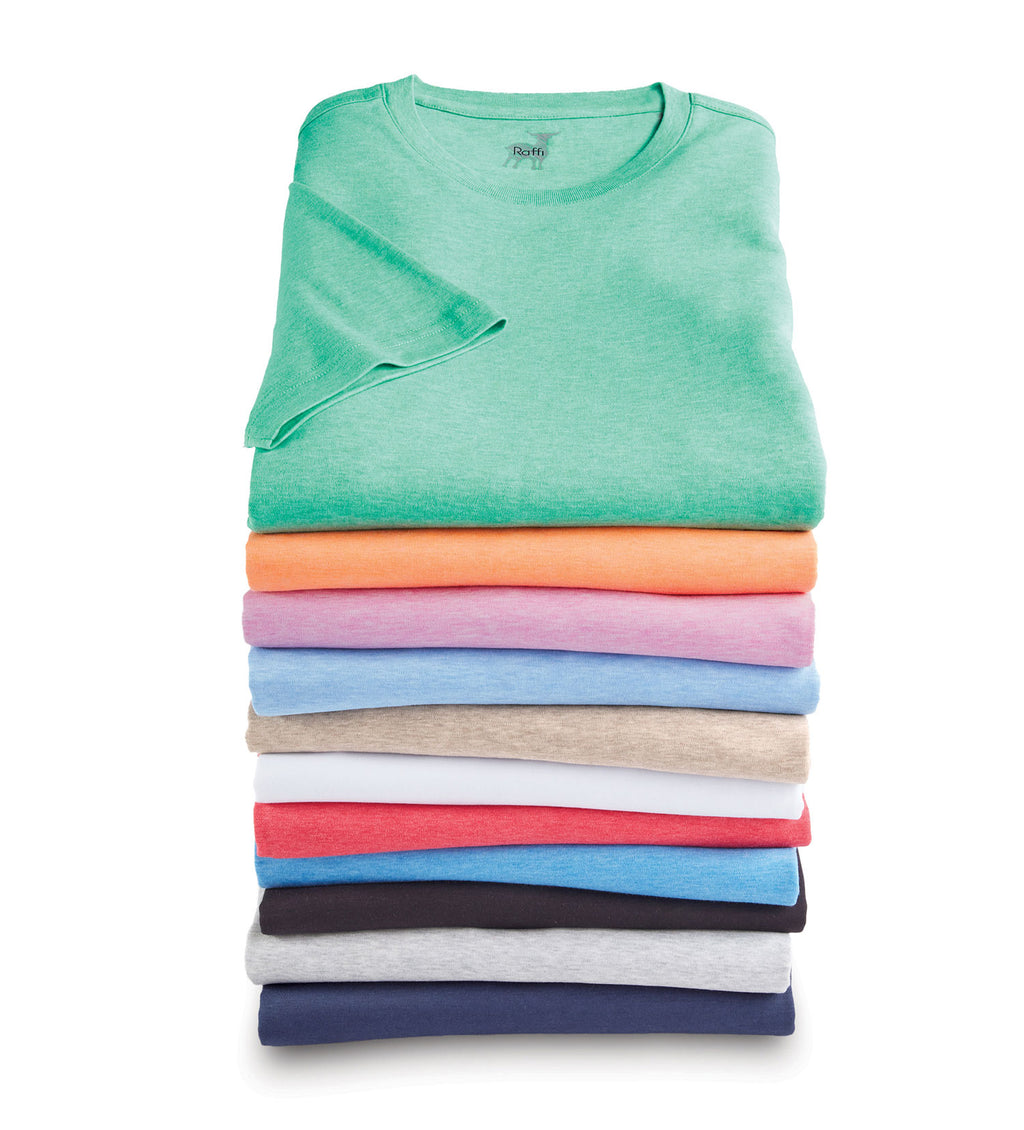 Raffi Crew Neck Aqua Cotton Tee – Patrick James