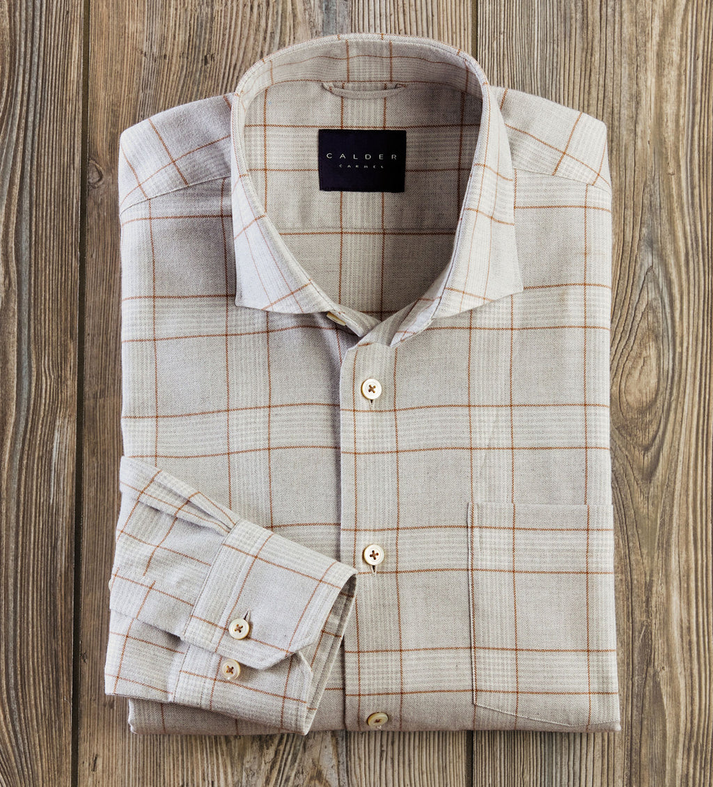 Calder Carmel Windowpane Long Sleeve Shirt – Patrick James