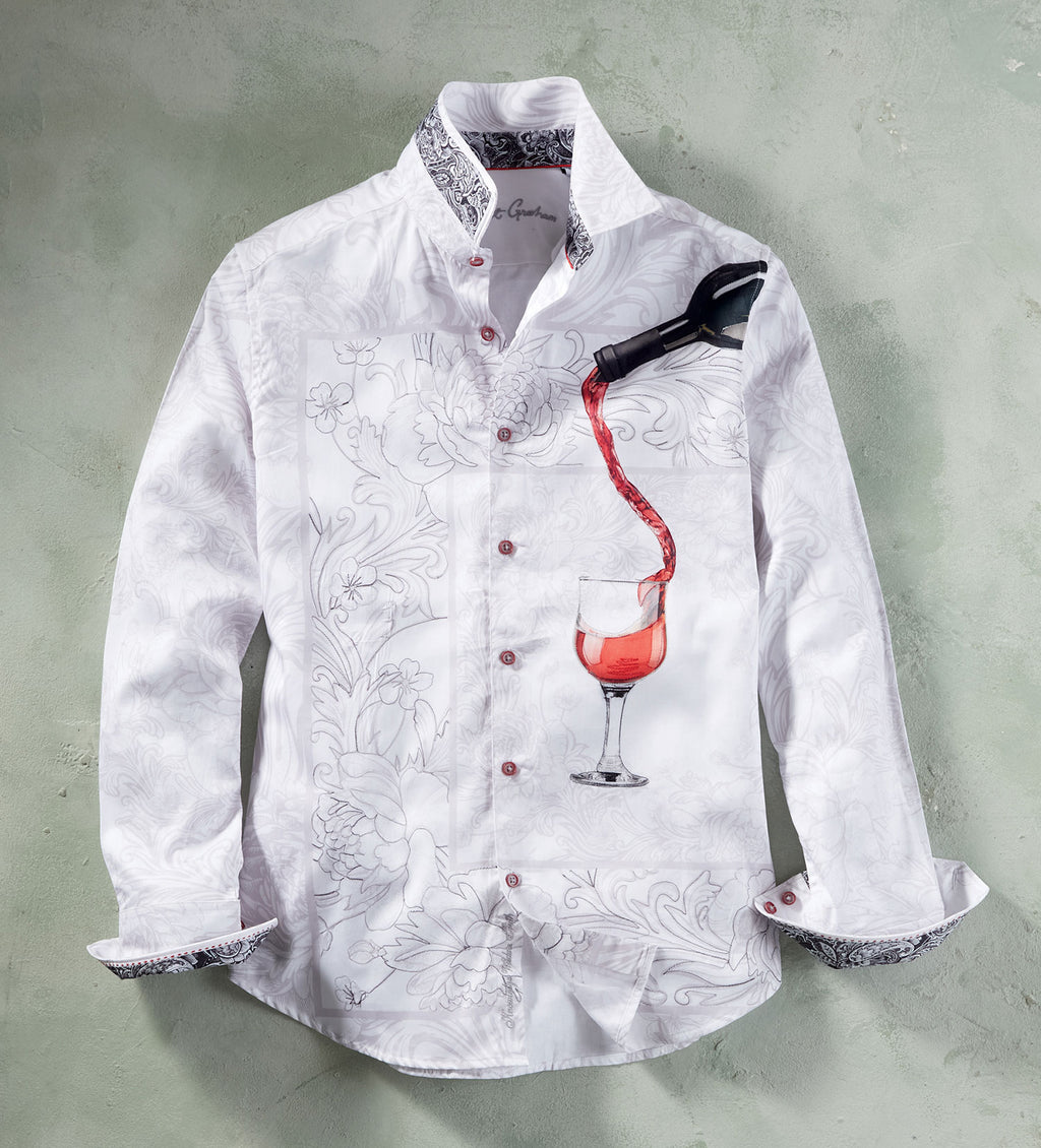 Robert Graham Grenashe Wine Embroidered Shirt – Patrick James