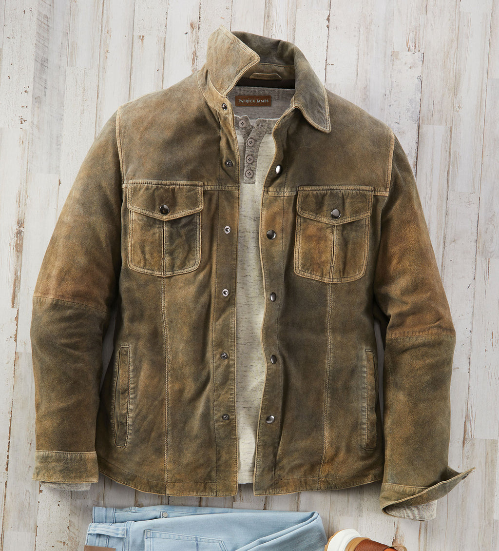 Patrick James Hester Suede Shirt Jacket
