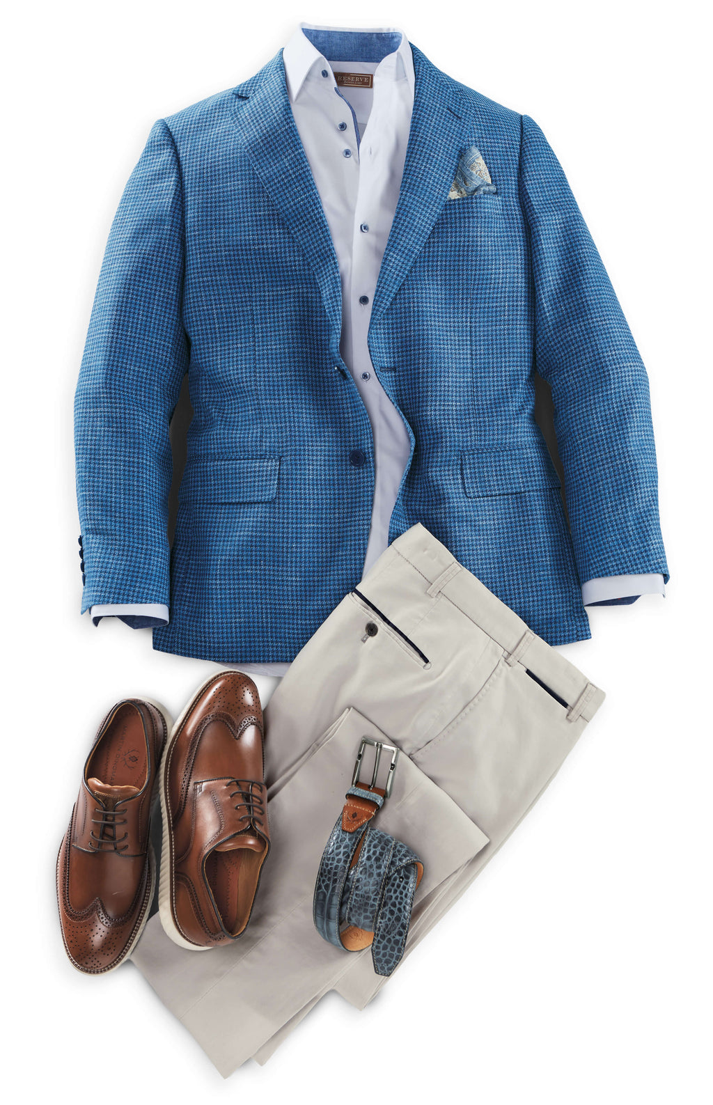 Patrick James 2 Button Side Vent Houndstooth Sport Coat