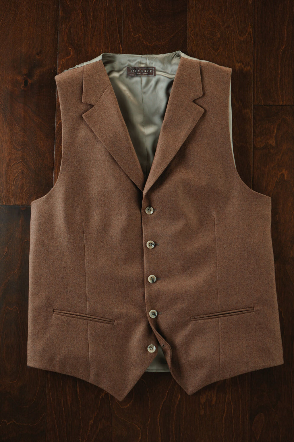 Reserve Barberis Lapel 5 Button Vest – Patrick James