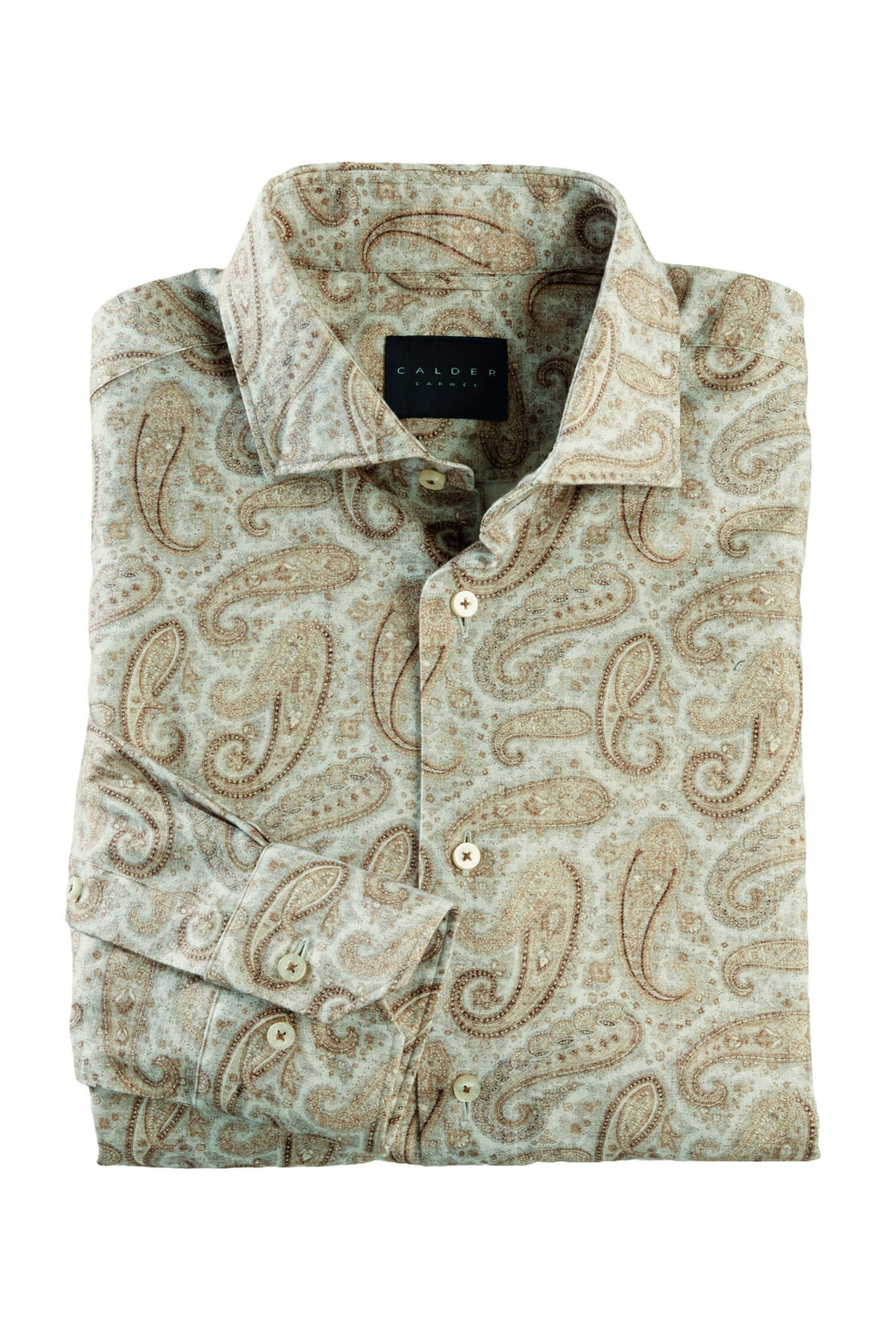Calder Long Sleeve Italian Tossed Brushed Paisley Shirt – Patrick James
