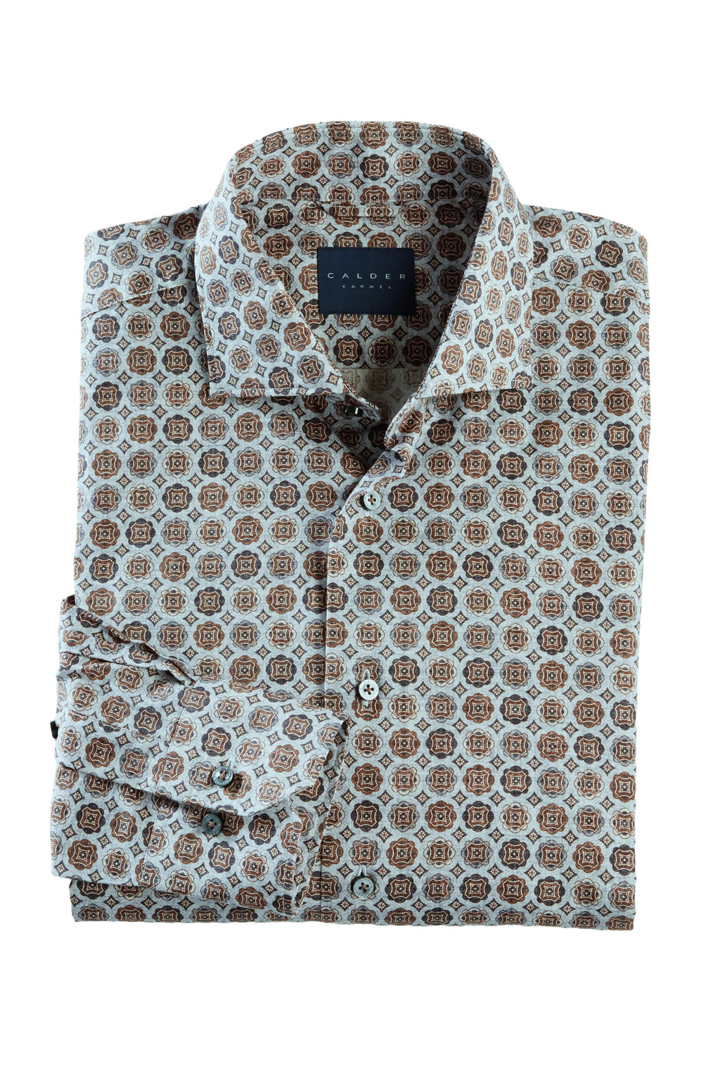 Calder Long Sleeve Italian Printed Medallion Shirt – Patrick James