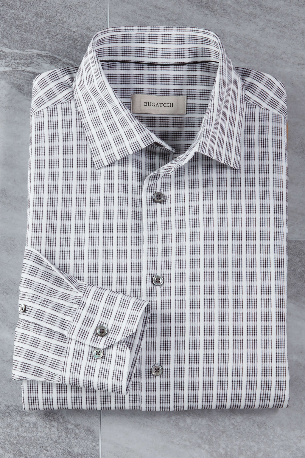 Bugatchi Long Sleeve Grid Pattern Shirt – Patrick James