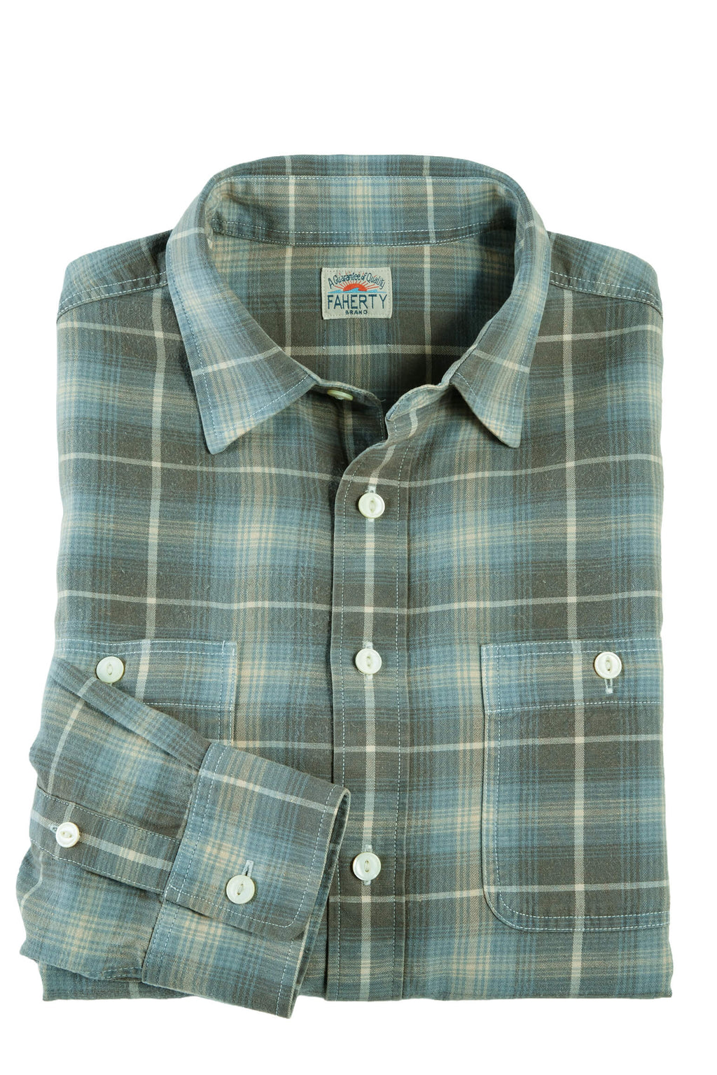Faherty Long Sleeve Tried True Chambray Plaid shirt – Patrick James