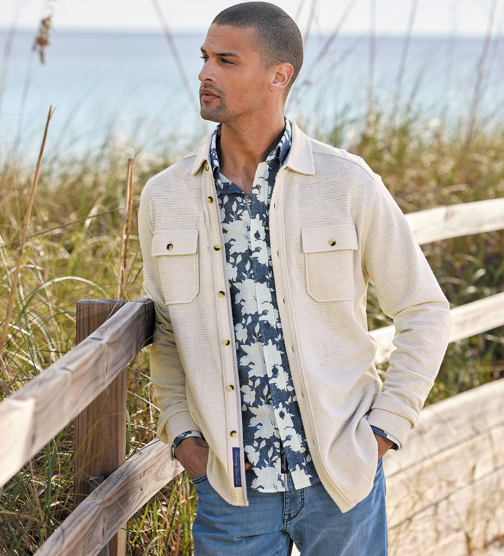 Robert Graham Brunner Waffle Knit Overshirt – Patrick James