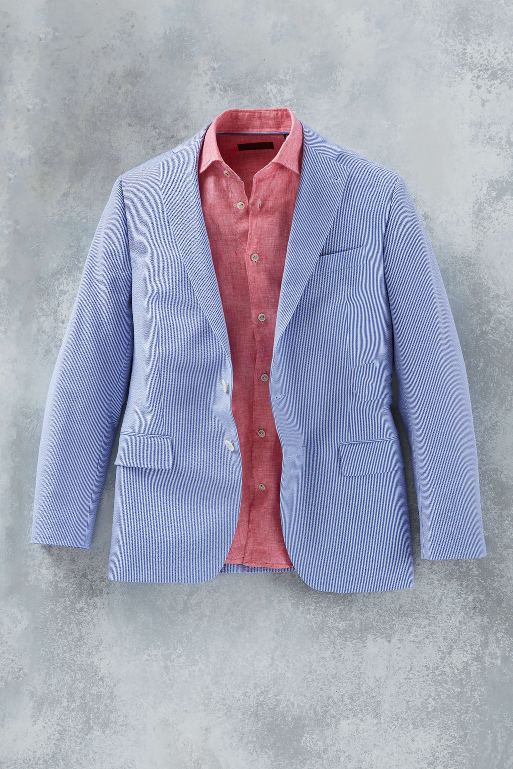 Patrick James 2 Button Italian Seersucker Sport Coat